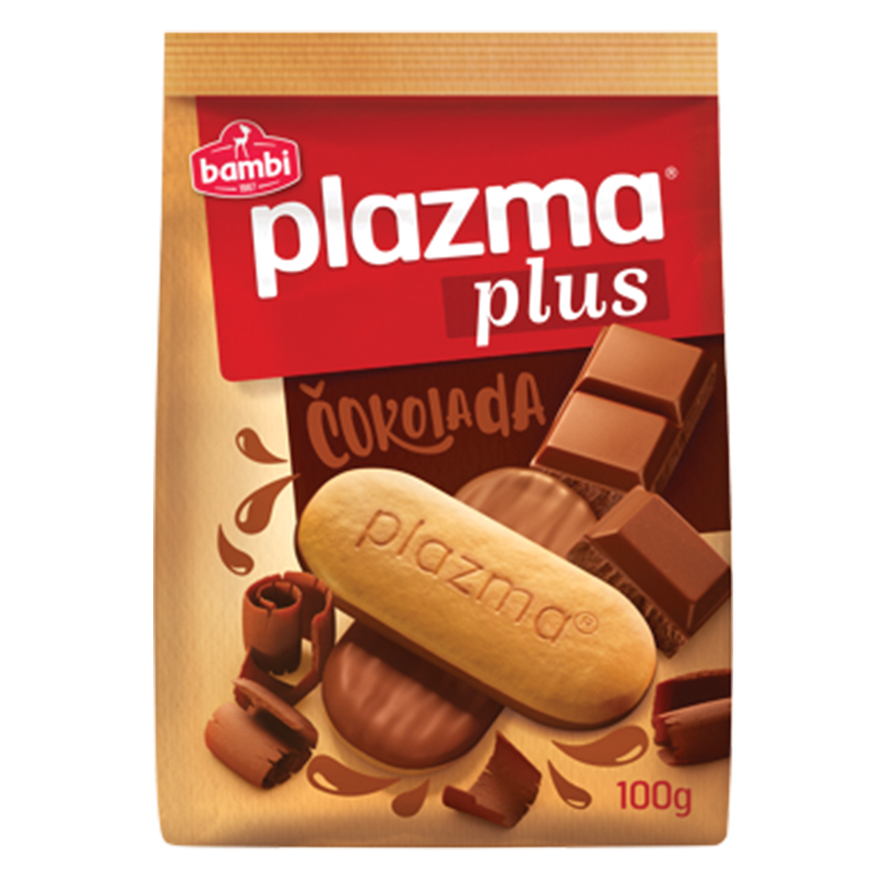 Keks plus čokolada 100 g PLAZMA - PerSu Online Shop
