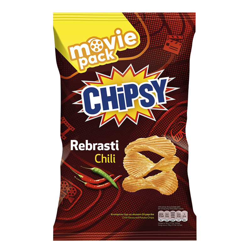 Čips rebrasti chili 230 g CHIPSY - PerSu Online Shop